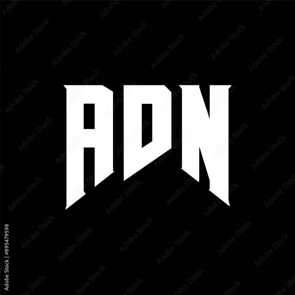 ADN letter logo design for technology company. ADN logo design black ...