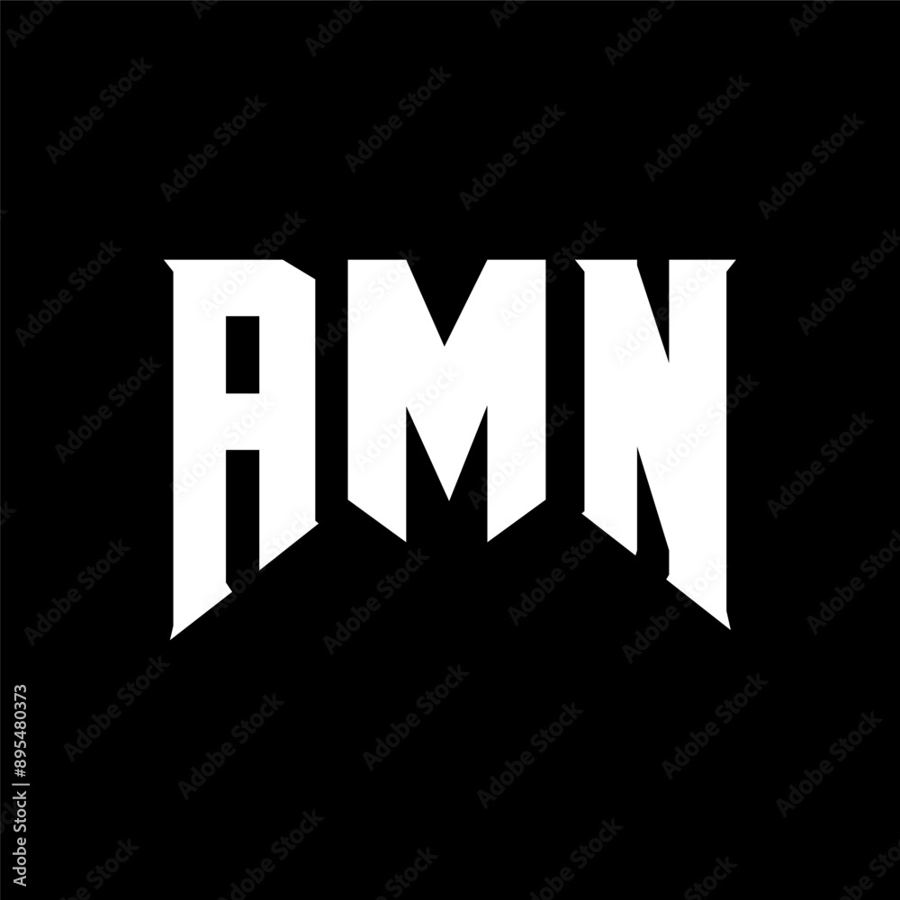 AMN letter logo design for technology company. AMN logo design black ...