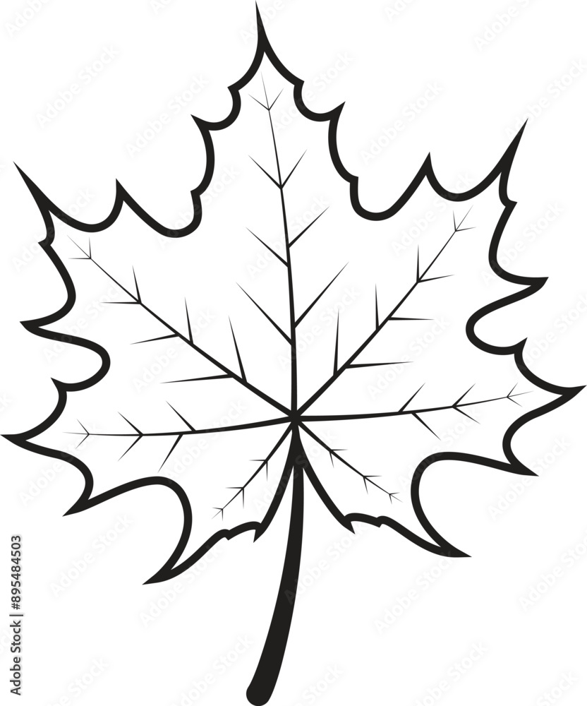 maple leaf symbol. simple outline icon of maple leaf. transparent png ...