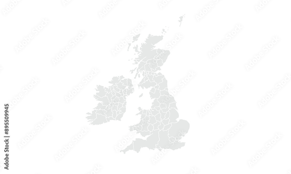England map with Grayscale,isolated on white background for website ...