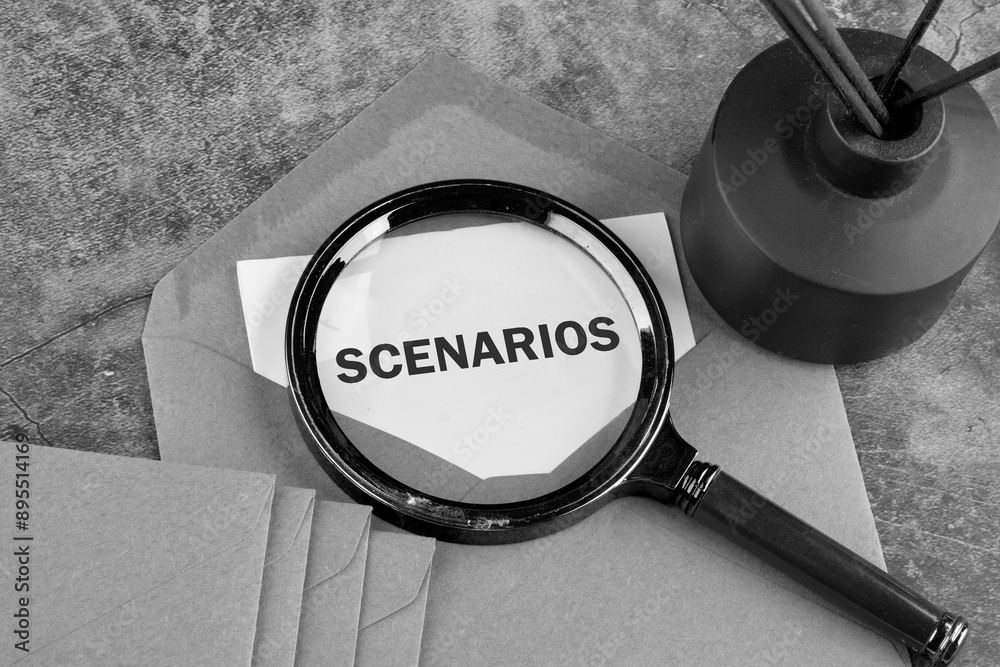 The concept of developing scenarios and action plans. SCENARIOS ...