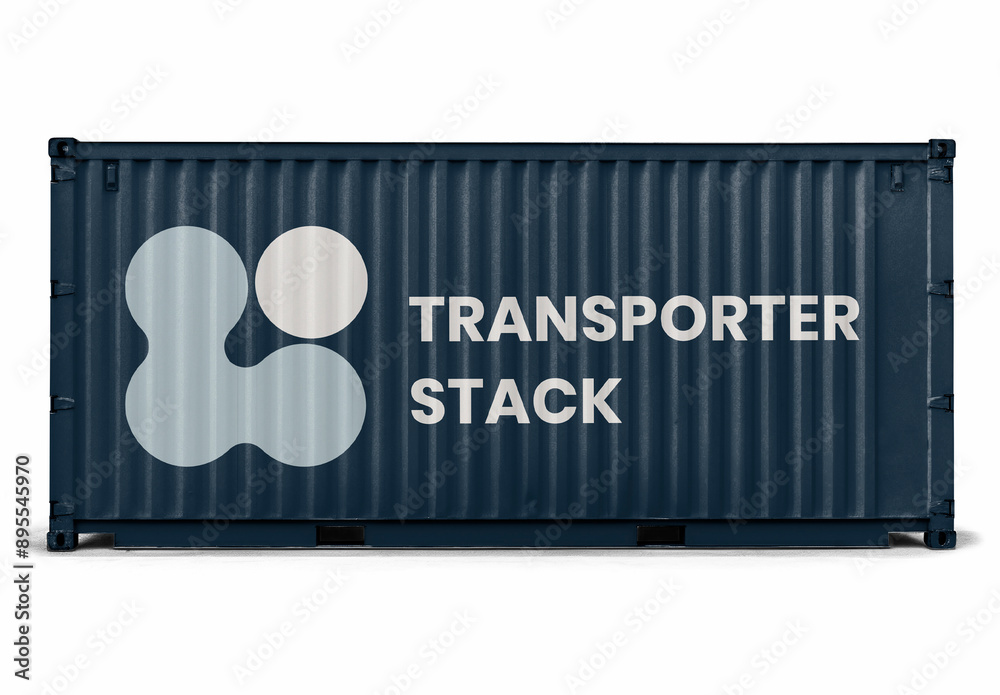 Shipping Container Logistics Mockup With Generative AI Stock Template ...