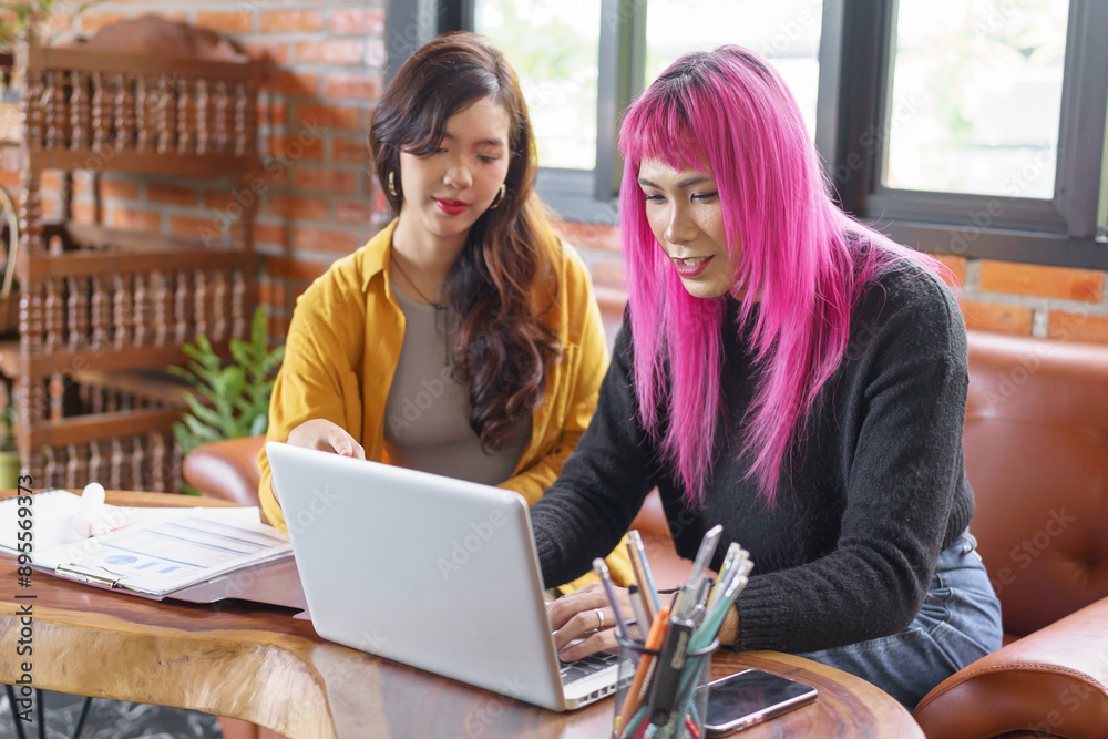 LGBTQ+ transgender man Beautiful Authentic Specialist with Pink Hair ...