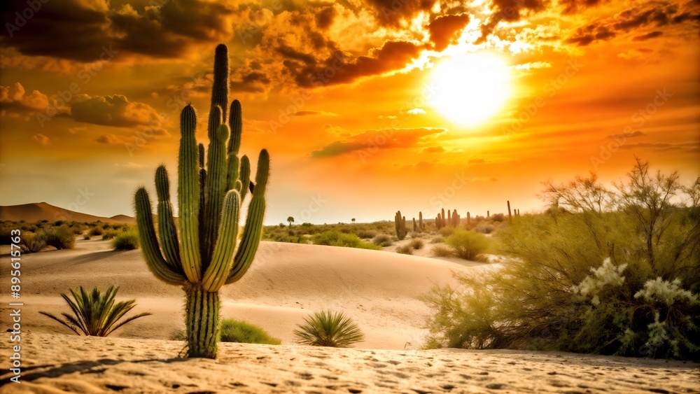 Under the scorching summer sun, a radiant image captures the essence of ...