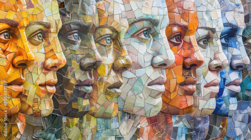 diverse mosaic of human faces each unique in age ethnicity and ...