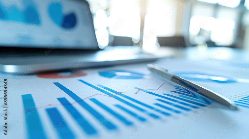 A comprehensive annual financial report featuring graphs and data ...