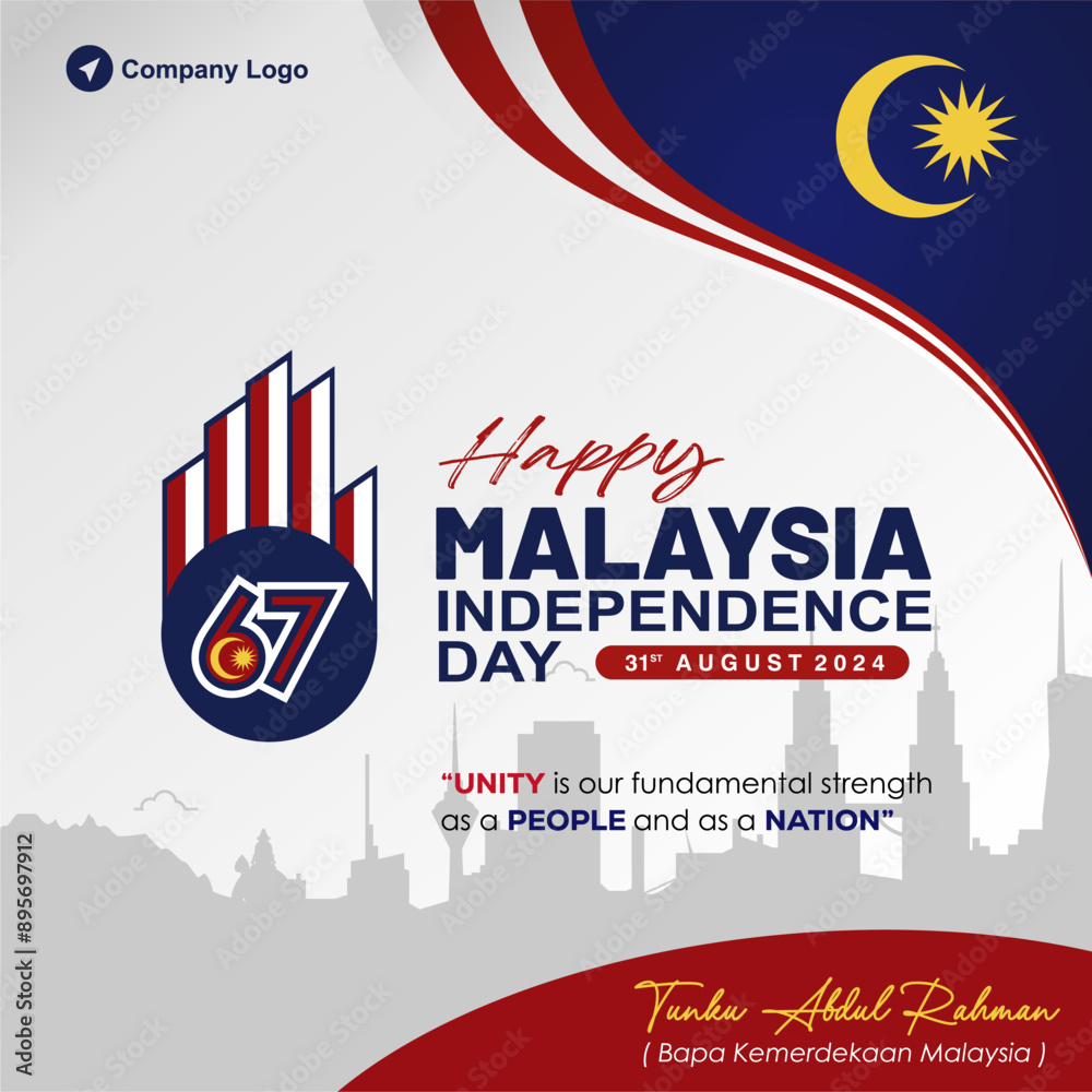 67th Malaysia Independence Day 2024 template design, poster, banner ...