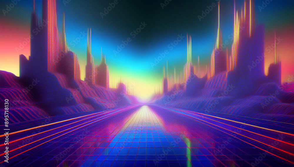 One Point Perspective | Background | Graphic Stock Illustration | Adobe ...