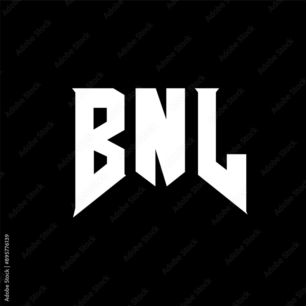 BNL letter logo design for technology company. BNL logo design black ...