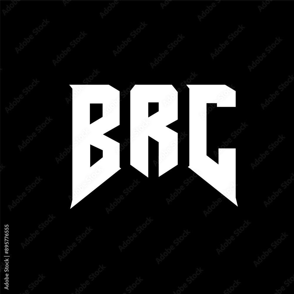 BRC letter logo design for technology company. BRC logo design black and white color combination ...