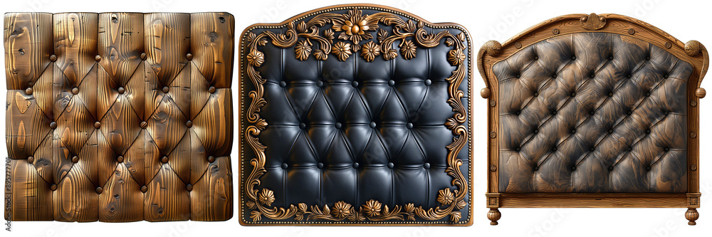 Set of 3 Headboards on a transparent background, home, Household items ...