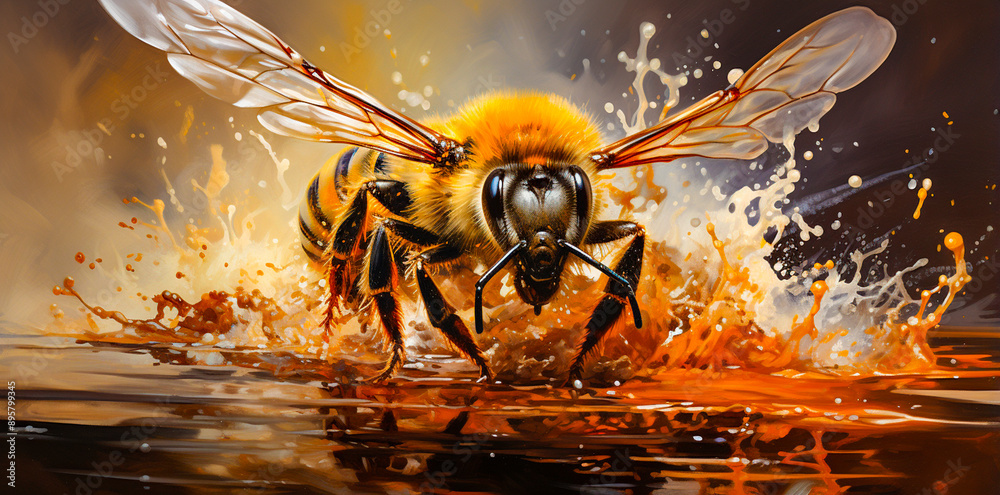 Beautiful watercolor illustrations of bees in a group package. Stunning ...