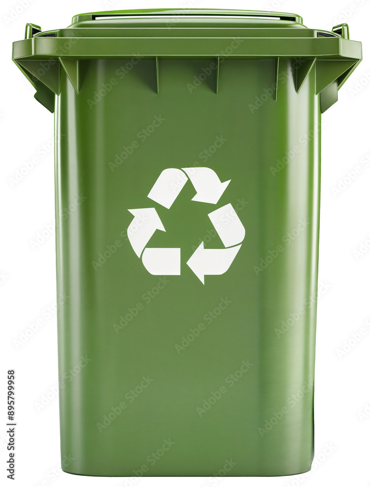 Green Recycling Bin with Lid for Eco-Friendly Waste Management and ...