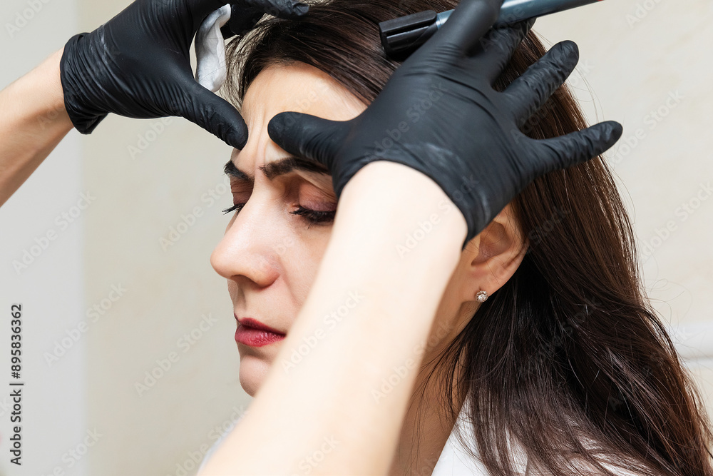 Before the procedure for facial contouring or plastic surgery, the ...