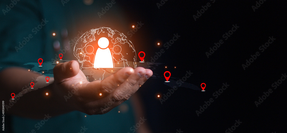 Employing CRM, the businessman manages global customer networks ...