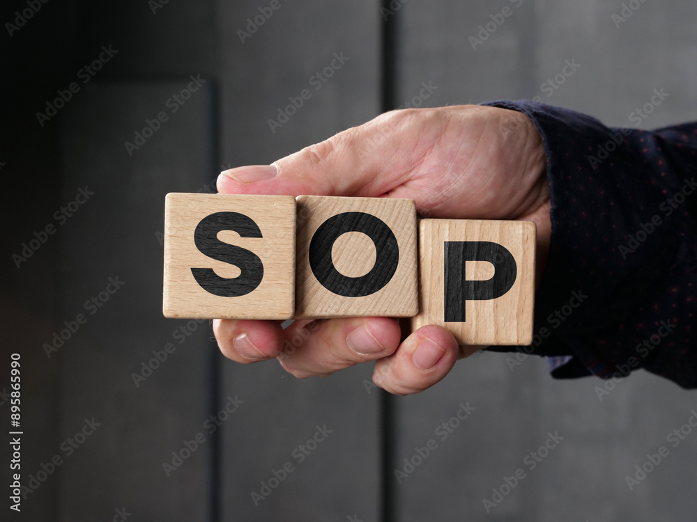 SOP Standard operating procedure is shown using the text Stock Photo ...