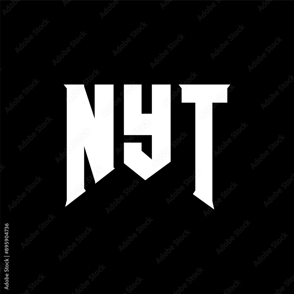 NYT letter logo design for technology company. NYT logo design black ...
