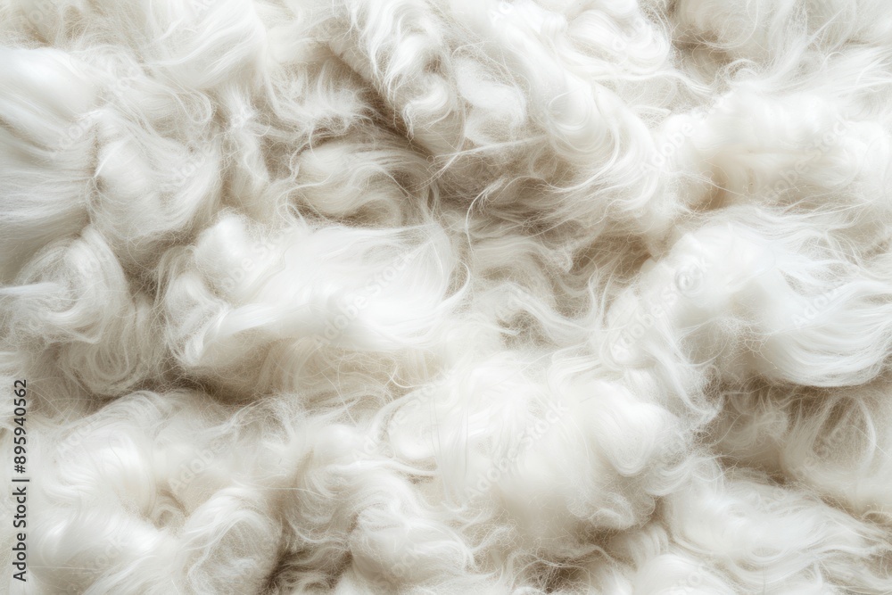 Soft white wool texture, background with copy space. Backdrop template ...