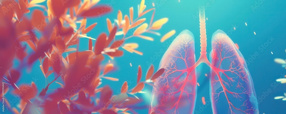 Graphical representation of the gas exchange process in the lungs, Gas ...