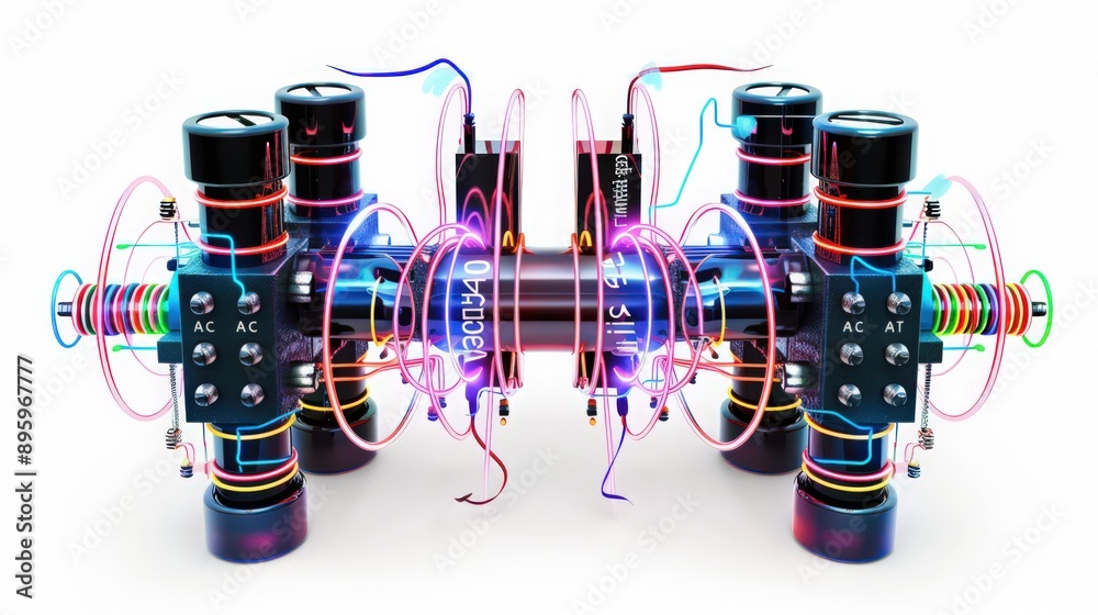 Diagram of an RLC (resistor-inductor-capacitor) circuit, highlighting ...