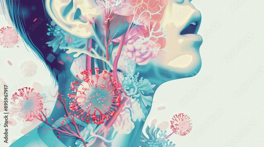 Diagram of anaphylaxis, depicting the severe allergic reaction ...