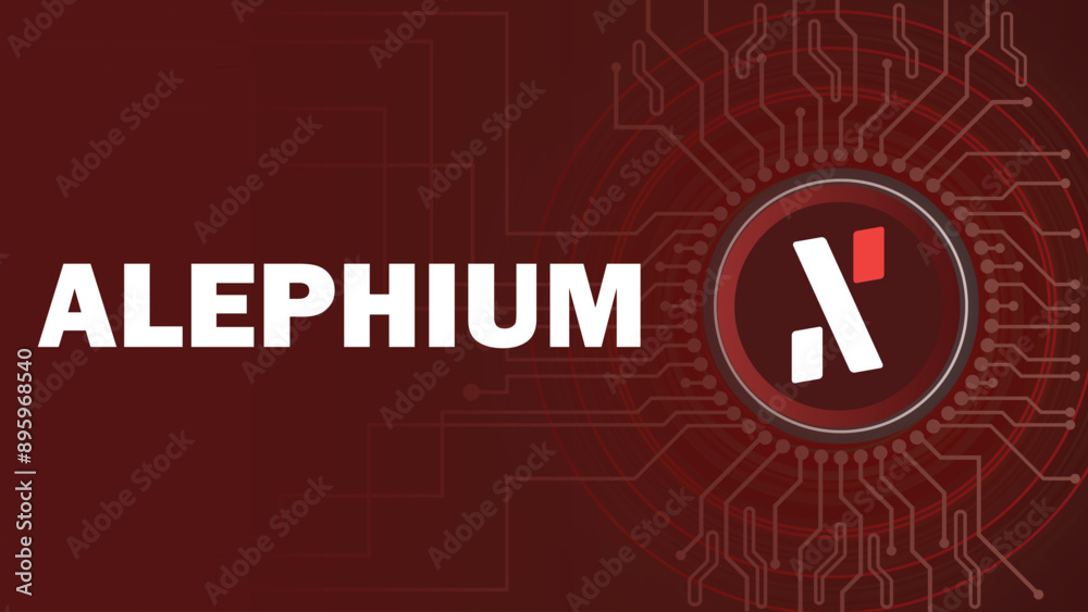 alephium coin logo with crypto currency vector banner design ...