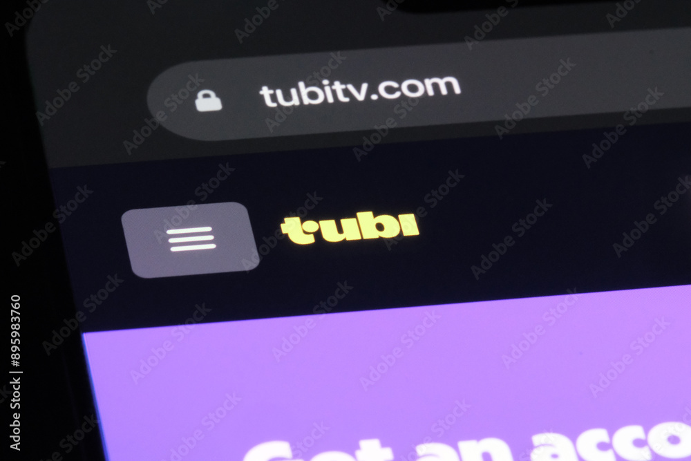 Shanghai,China-July 24th 2024: Tubi brand logo on website. Streaming ...