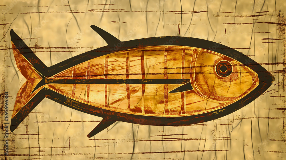 Christian fish used by Christians as a secret symbol, at places where ...