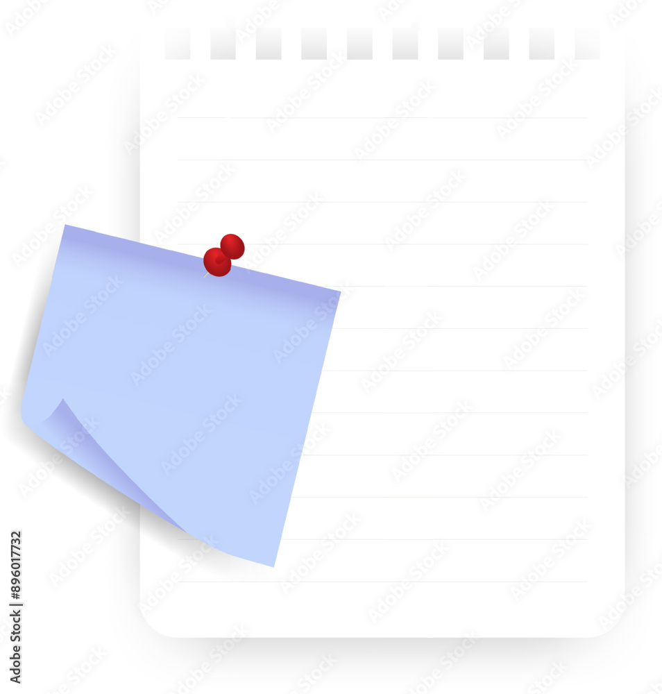 Paper notes, notebook pages, stickers and photo card frame. Paper notes ...