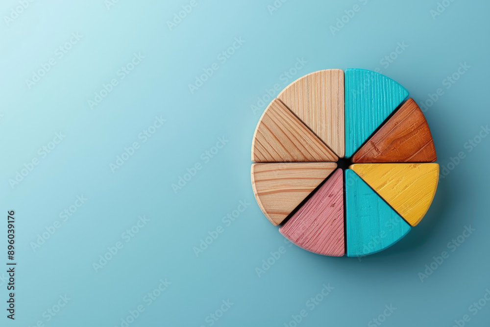 Explore a flat design illustration featuring wooden blocks representing ...