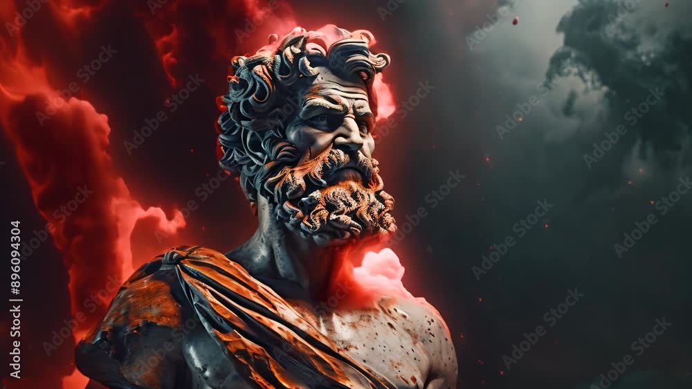 Stoicism concept, sculpture of a stoic, representing philosophy ...