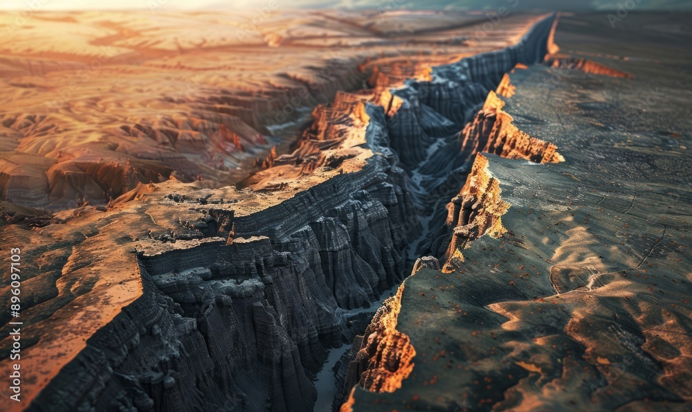 The immense geological fault fractures continents, reshaping Earth's ...