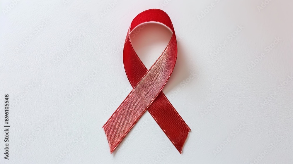 Red Ribbon Awareness Symbol for Hope and Support - A red ribbon, a ...