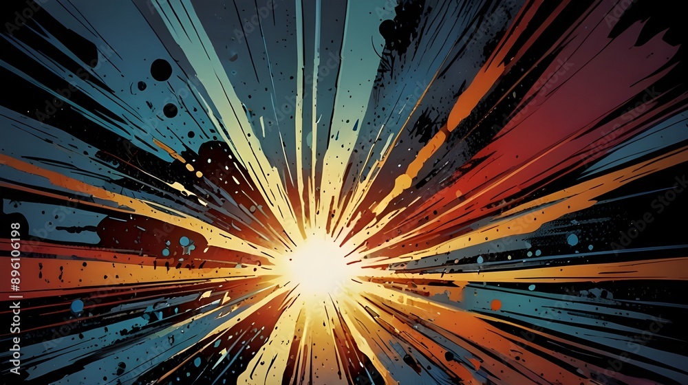 Dynamic Action: Graphic Novel Powerhouse Background,superhero comic ...