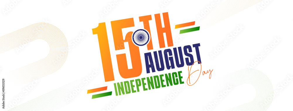 15th August Indian Independence Day 78th Celebration Stock Vector ...