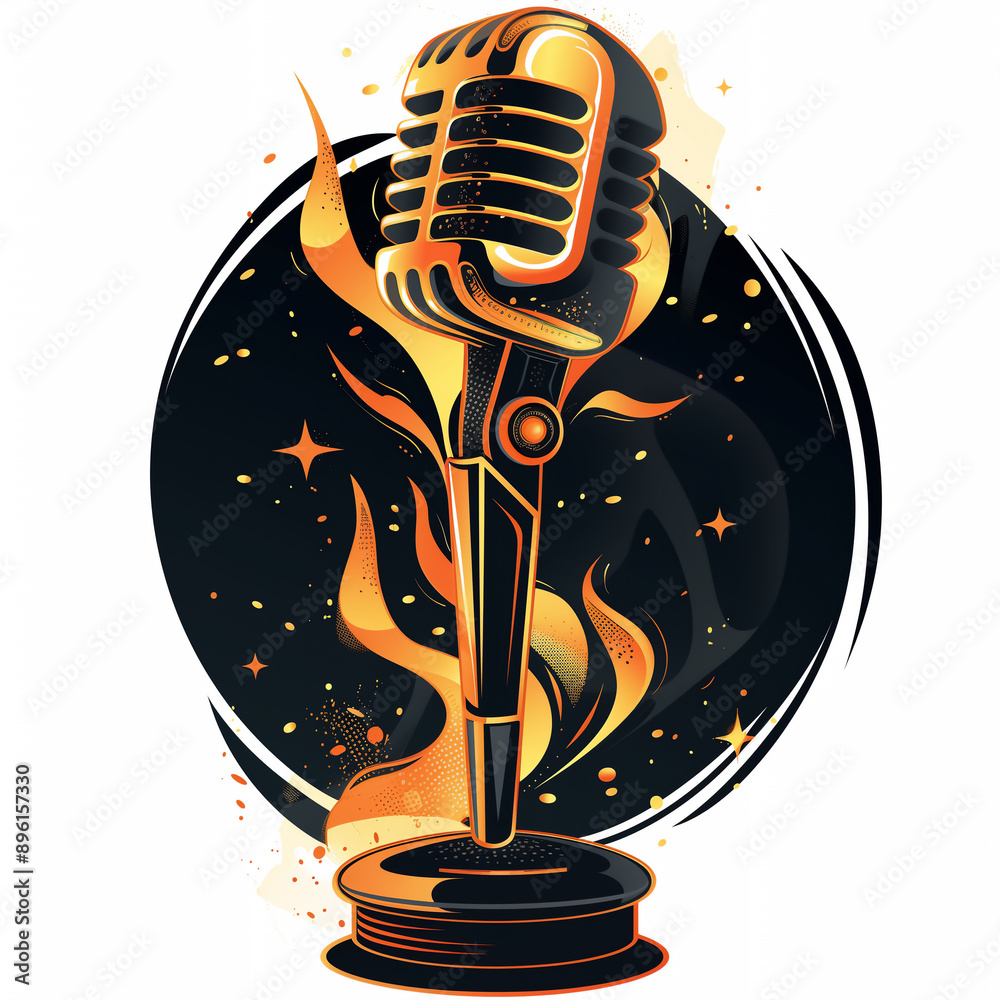 Music Award Logo in Clip Art Style for News Graphics and Illustrations ...