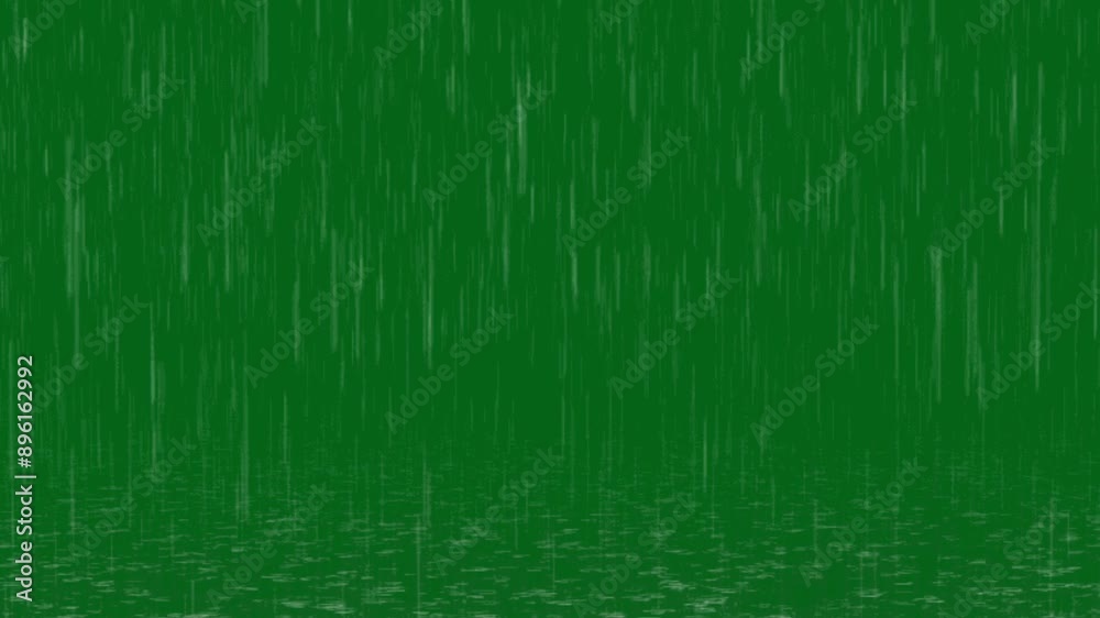 Realistic Rain Green Screen Enhance Your Videos, Easy editable green ...