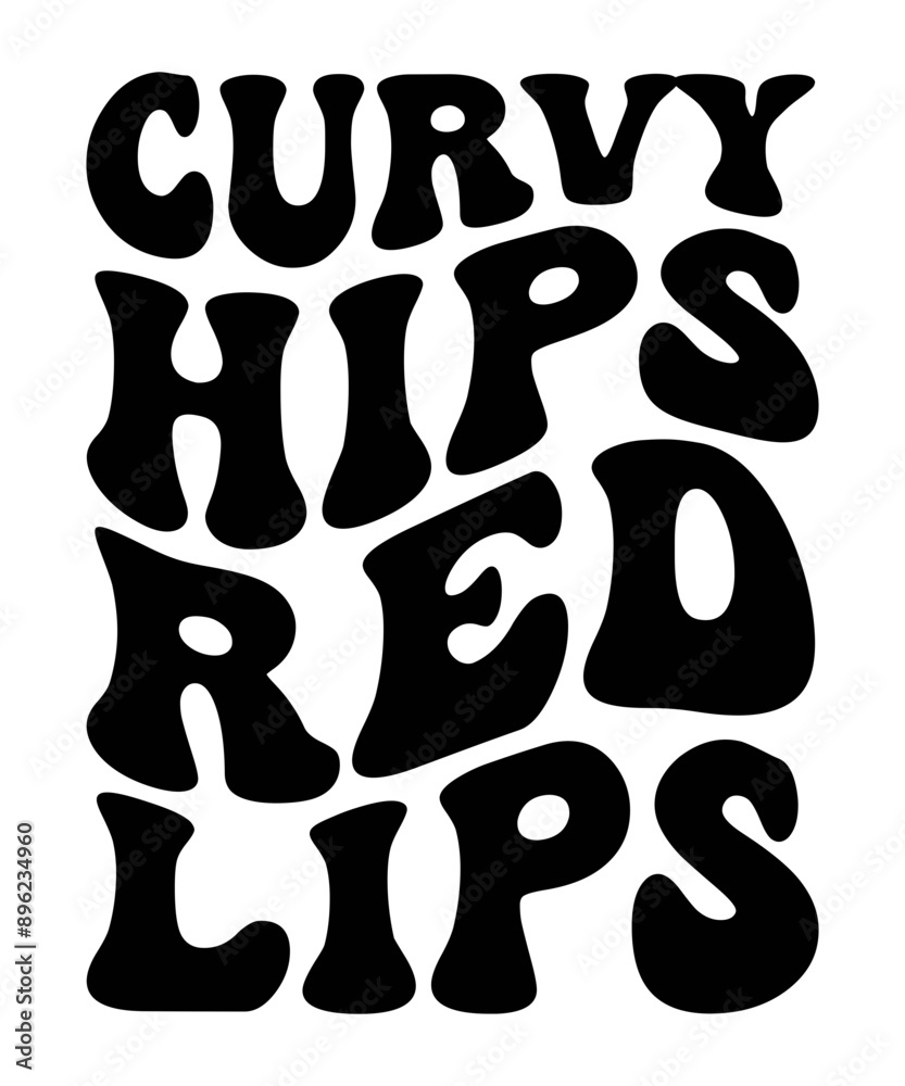 CURVY HIPS RED LIPS Groovy SVG, Bundle, hippie svg, aesthetic svg ...