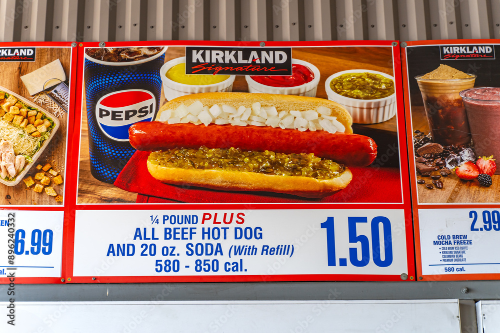 Famous all beef hot dog and fountain drink offering inside Costco ...