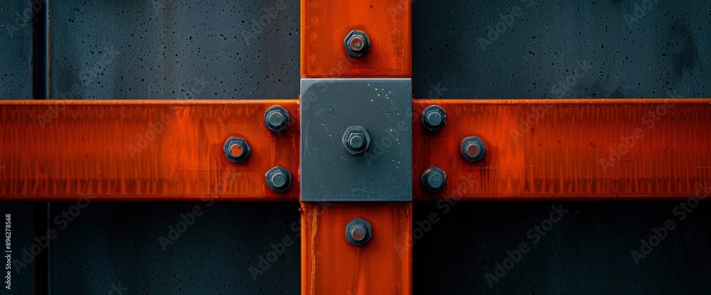 H-Beam Column Steel Structure, Representing Strength And Foundation ...