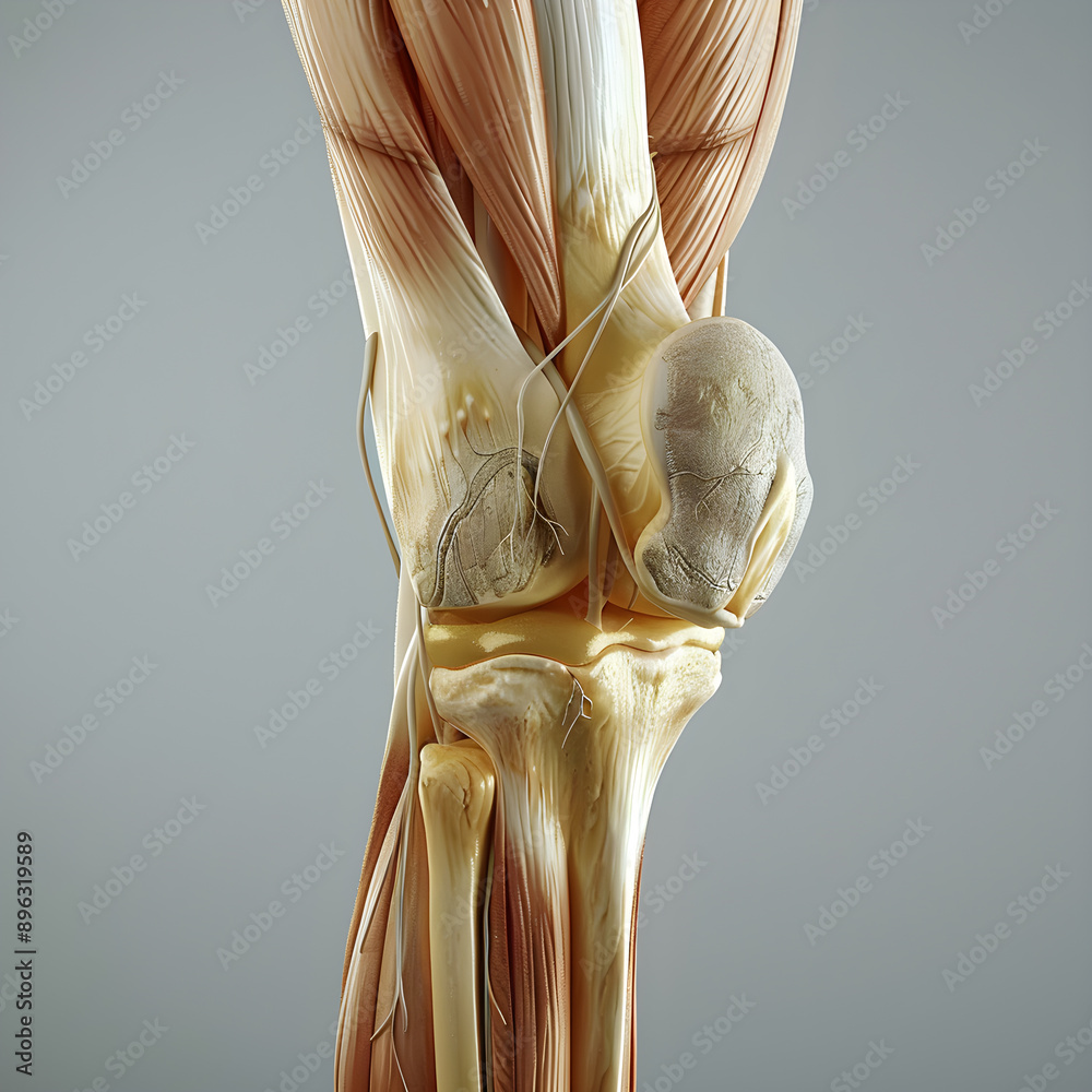 Foto de Anatomy of the Human Knee Joint: Detailed Illustration of Bones ...