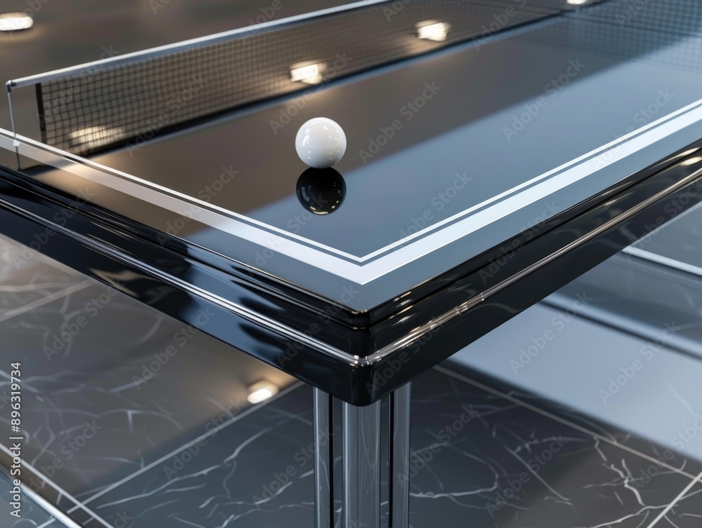High-end ping pong table with glass top, sleek design, suitable for ...