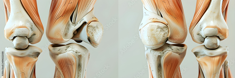 Foto de Anatomy of the Human Knee Joint: Detailed Illustration of Bones ...