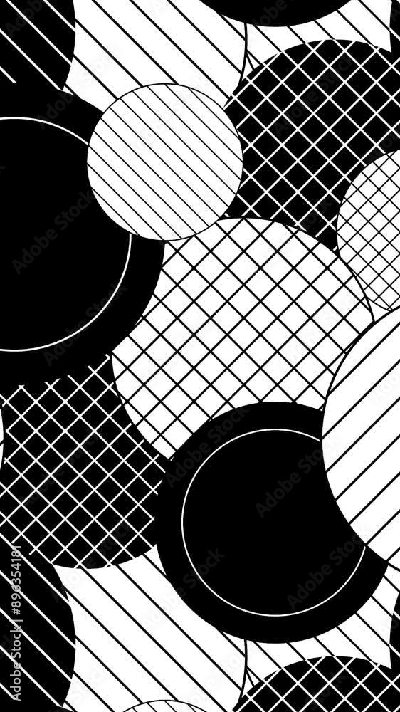 HD animated pattern of circles moving from top to bottom. Geometric ...