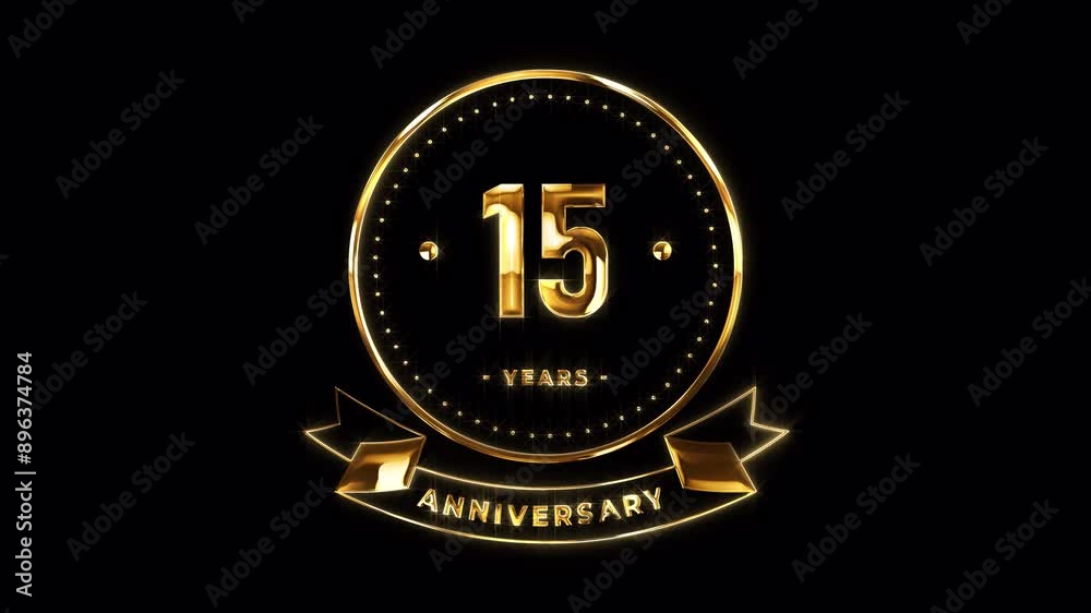 15th Anniversary Celebration. Happy 15 Years Anniversary Animation in ...