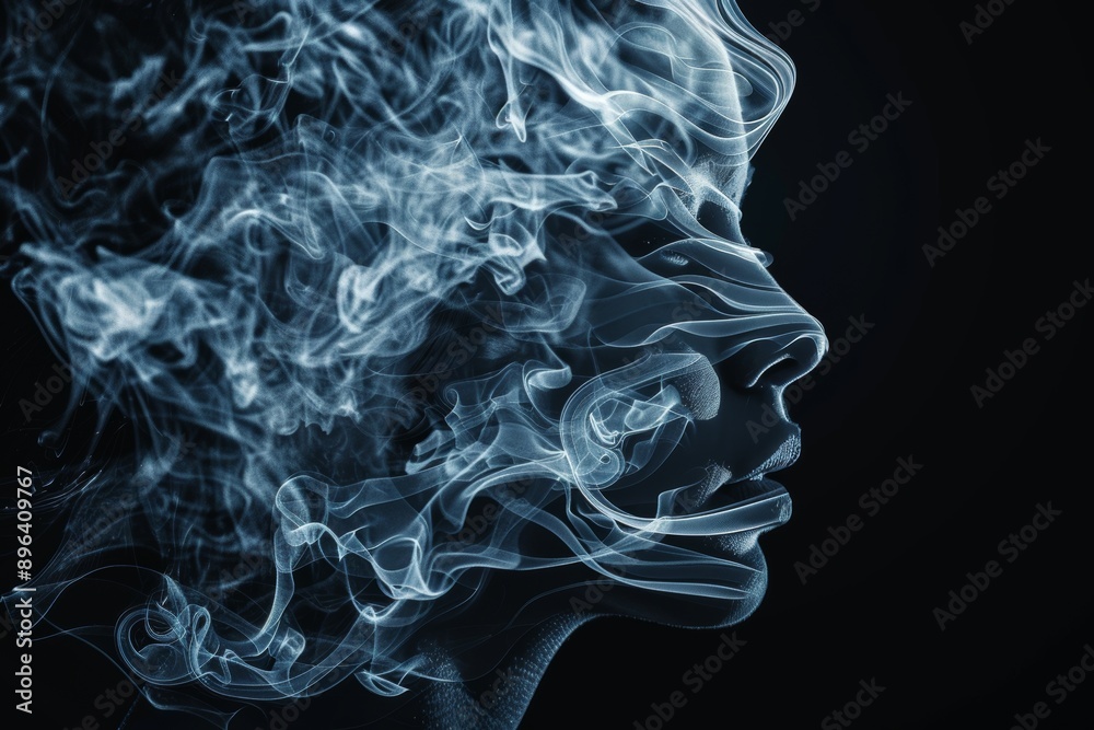 With a 3D illustration of a vapor shaped like the human brain, examine ...