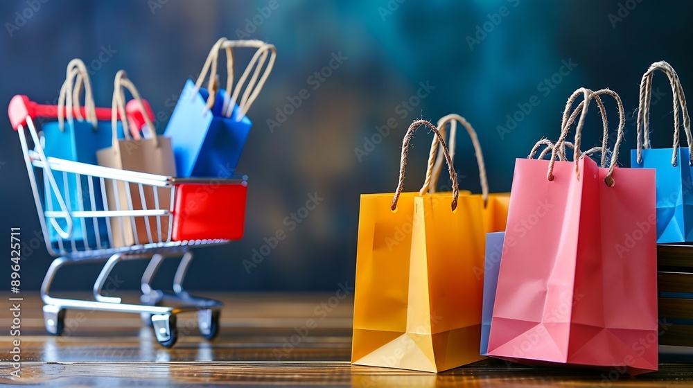 Online shopping ecommerce and customer experience concept Shopping cart ...