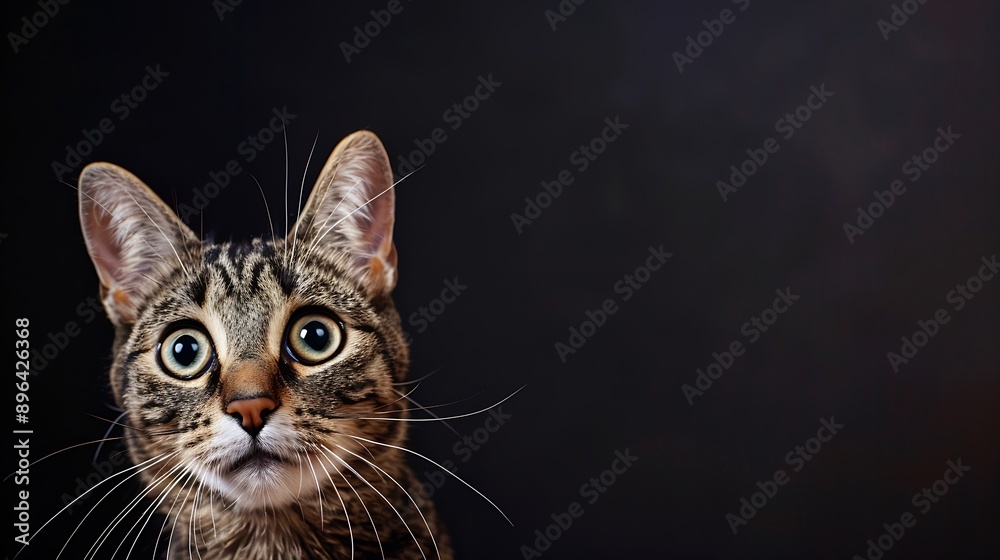 Skeptic surprised cat thinking dont know what to do big eyes closeup ...