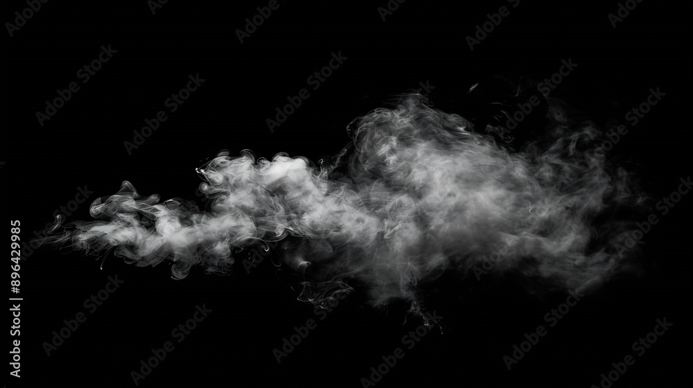 Steam smoke vapor isolated on black background Smoke steam spray ...