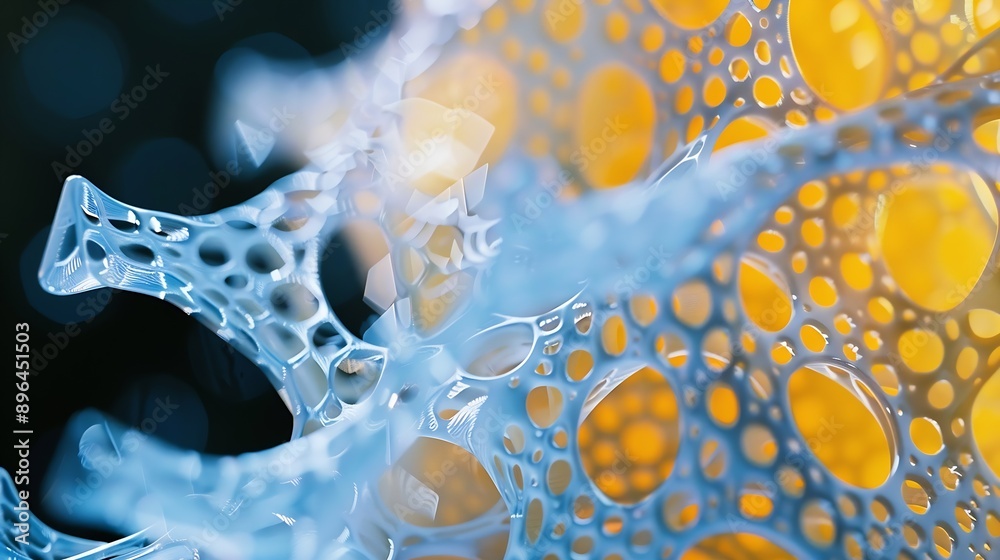 Abstract model printed on 3d printer closeup Object photopolymer ...